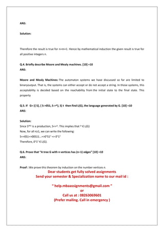 Bc0052 – theory of computer science | PDF