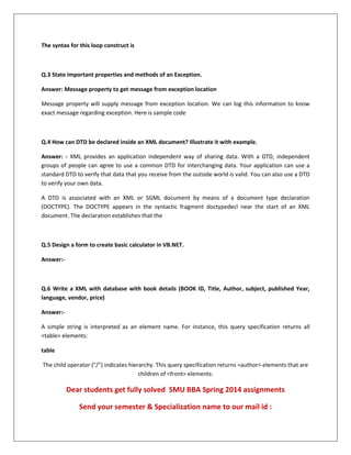 Bc0053 – vb.net & xml | PDF