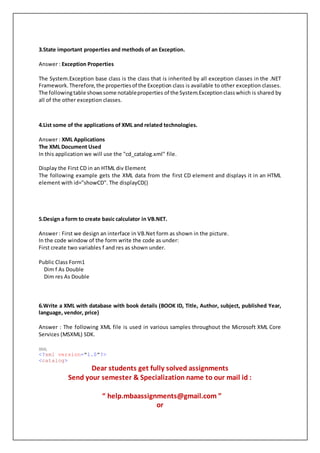 Bc0053 – vb.net & xml | PDF