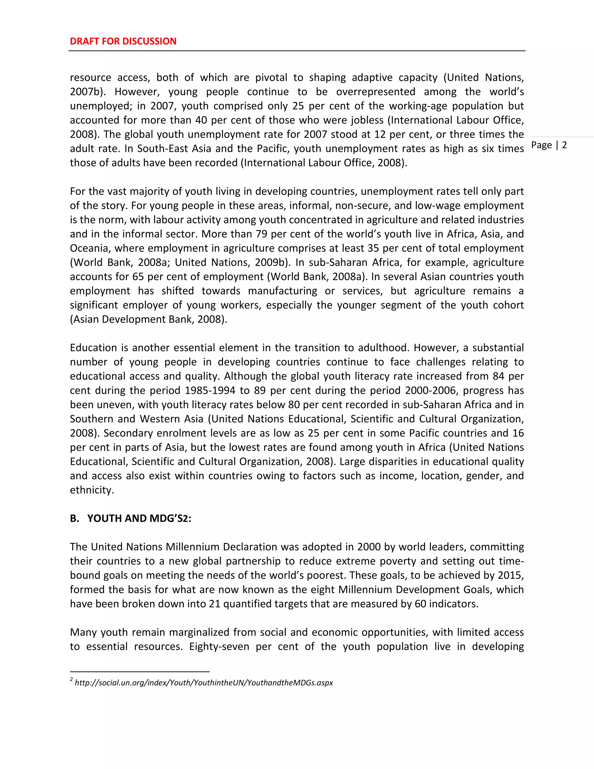 Sri Lanka -concept Note - UN World Youth Conference | PDF