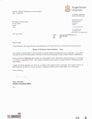 ARU certificate & transcript | PDF