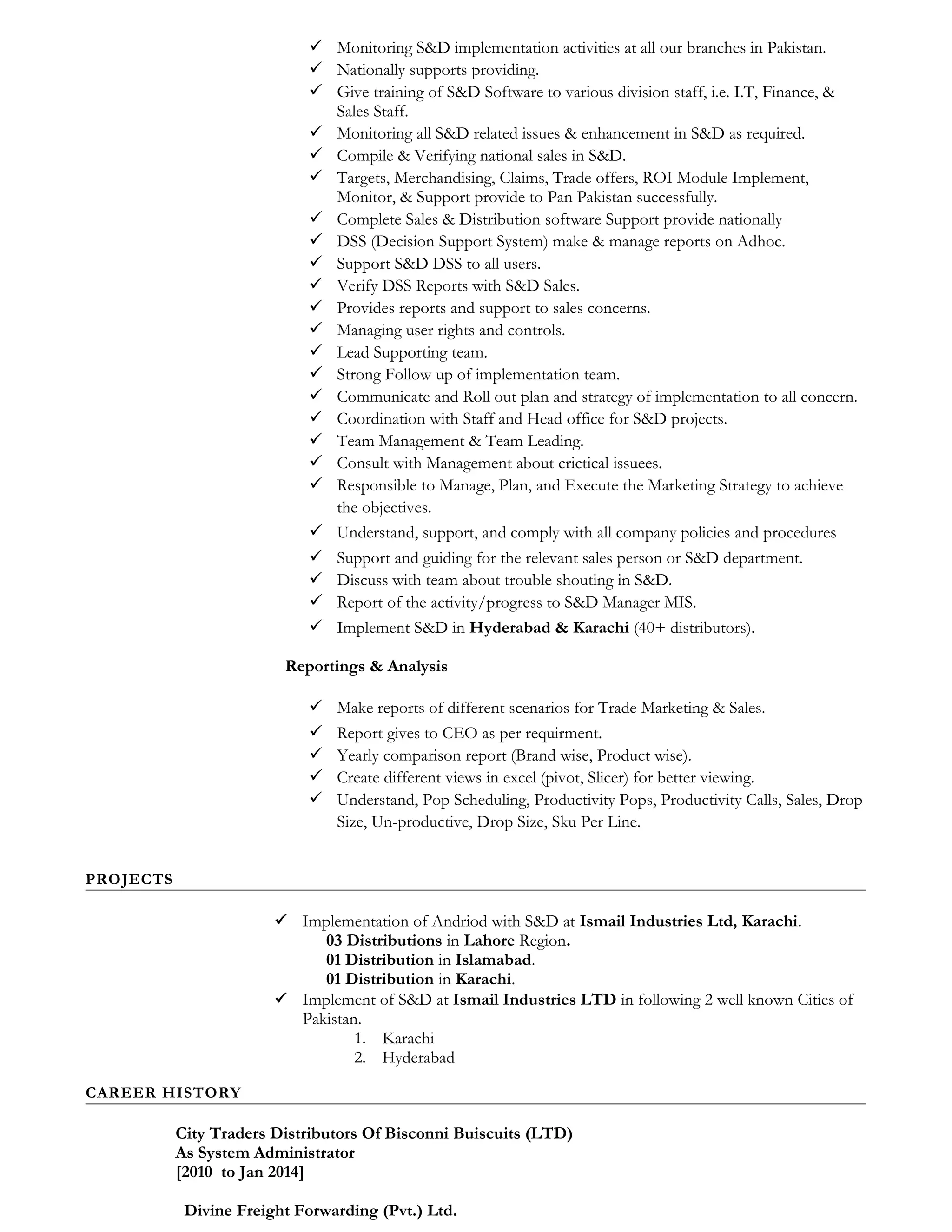 Ali Abbas C.V Format | DOC