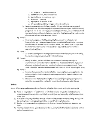 Basic Police Office Training Program | PDF