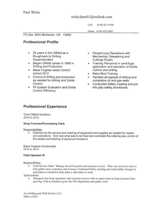 Paul White's Resume | PDF