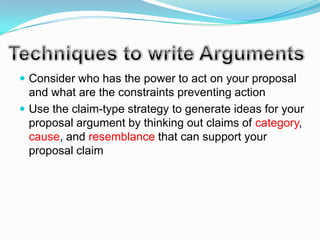 Proposal Arguments | PPTX