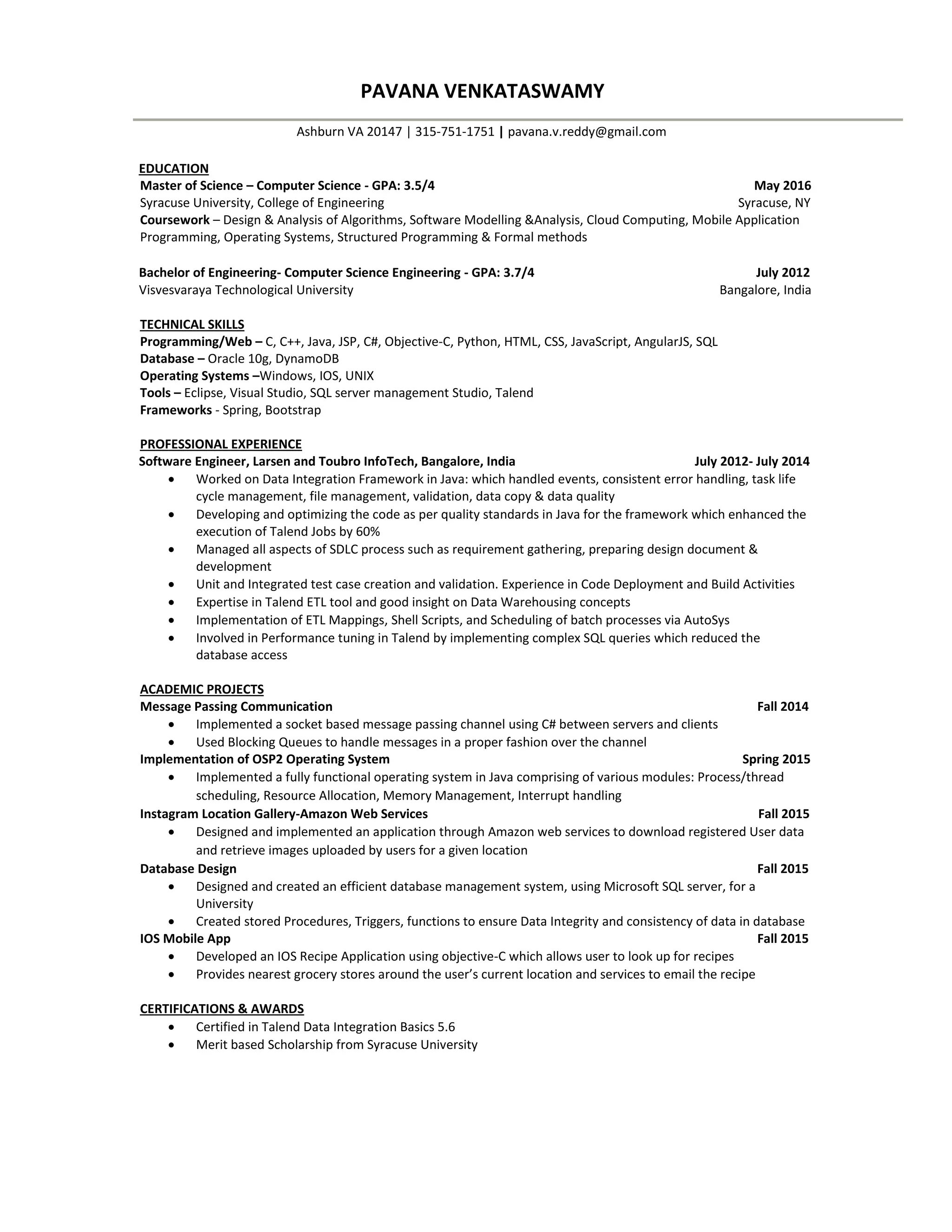 Resume-Pavana-Venkataswamy | PDF