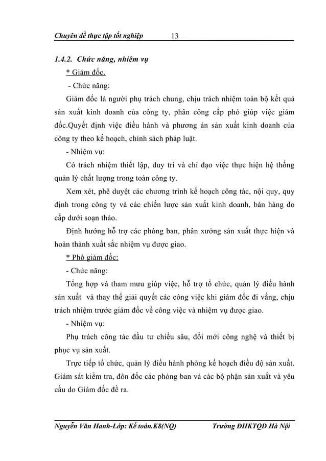 Báo cáo thực tập về công ty TNHH Thương Mại và Dịch Vụ Đức Thịnh | DOC