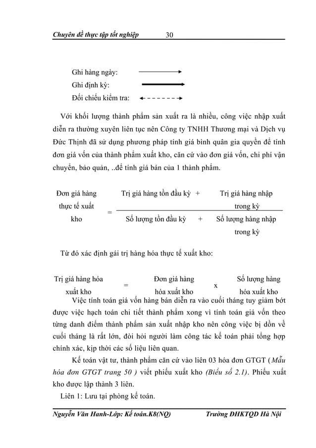 Báo cáo thực tập về công ty TNHH Thương Mại và Dịch Vụ Đức Thịnh | DOC