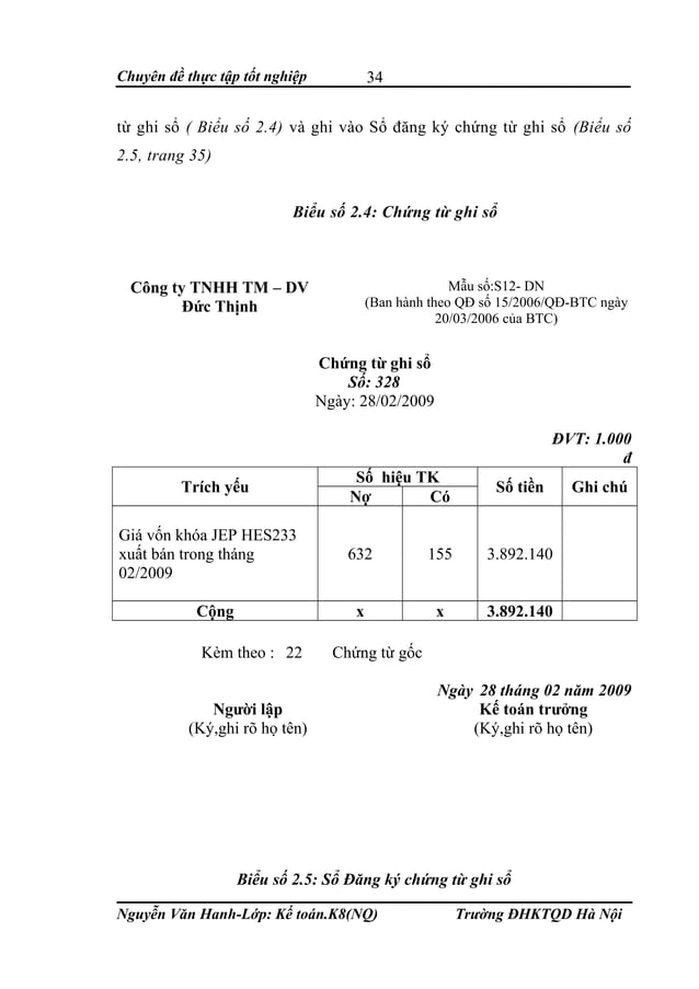 Báo cáo thực tập về công ty TNHH Thương Mại và Dịch Vụ Đức Thịnh | DOC