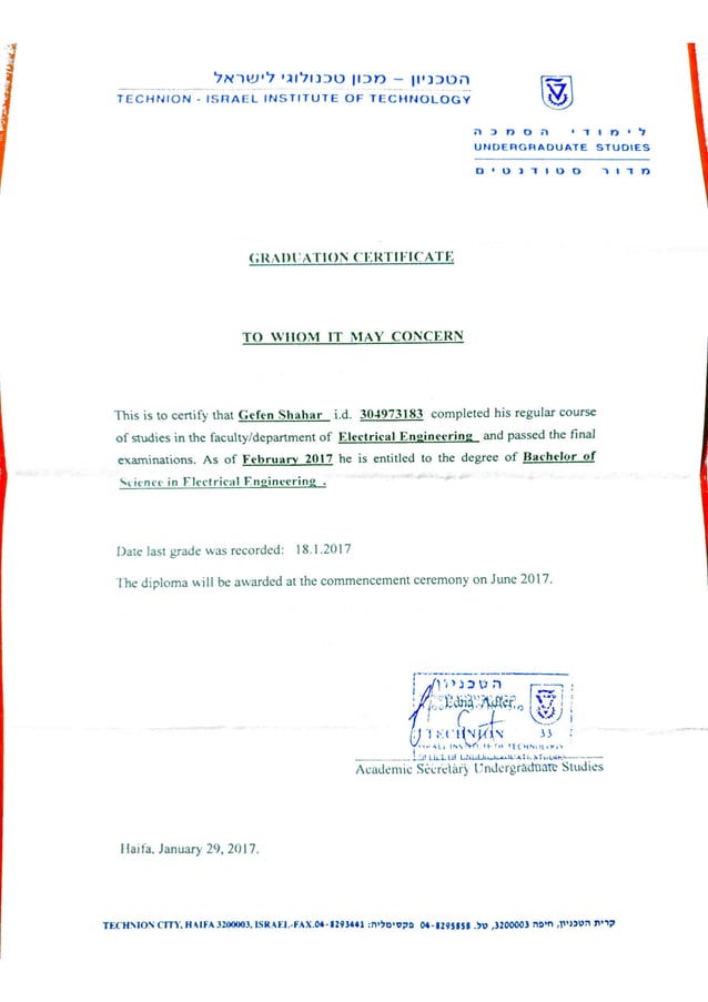 Graduate Certificate & Transcripts | PDF