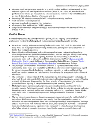 OCC Semiannual Risk Perspective-spring-2015 | PDF