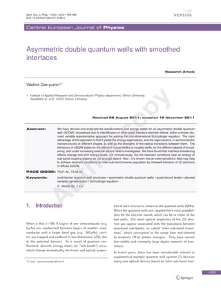 ##Asymmetric Double Quantum Wells with Smoothed Interfaces 2012 | PDF ...