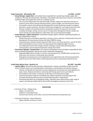 Michael Harris CV - Spring 2016-2 | PDF