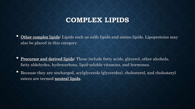 Lipids biomolecule importance of lipids | PPTX