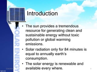 Solar Energy and its environmental impacts | PPTX
