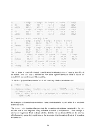 Linear Model Selection and Regularization (Article 6 - Practical exercises) | PDF
