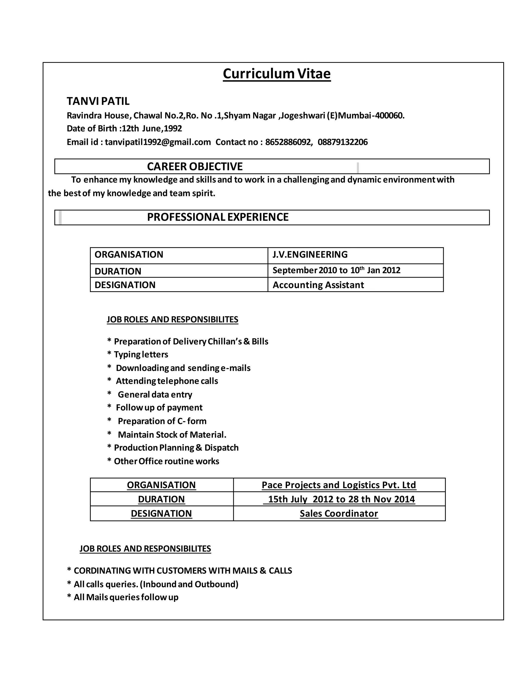 Curriculum Vitae | DOCX