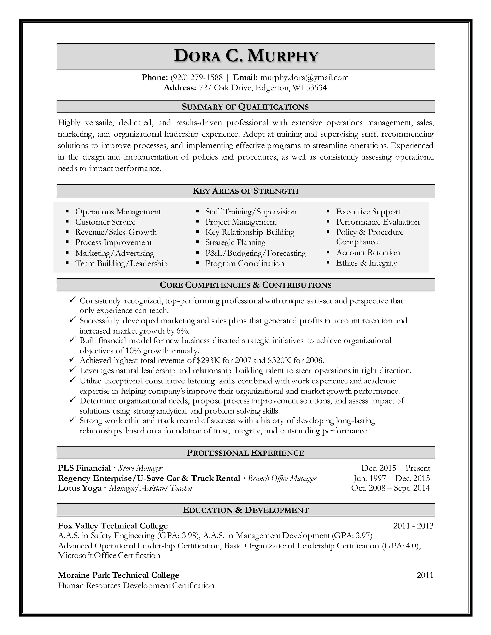 2016 Dora's resume | DOCX