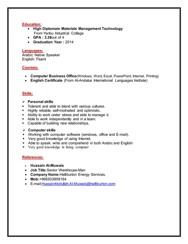 Mohammed CV EN | DOCX