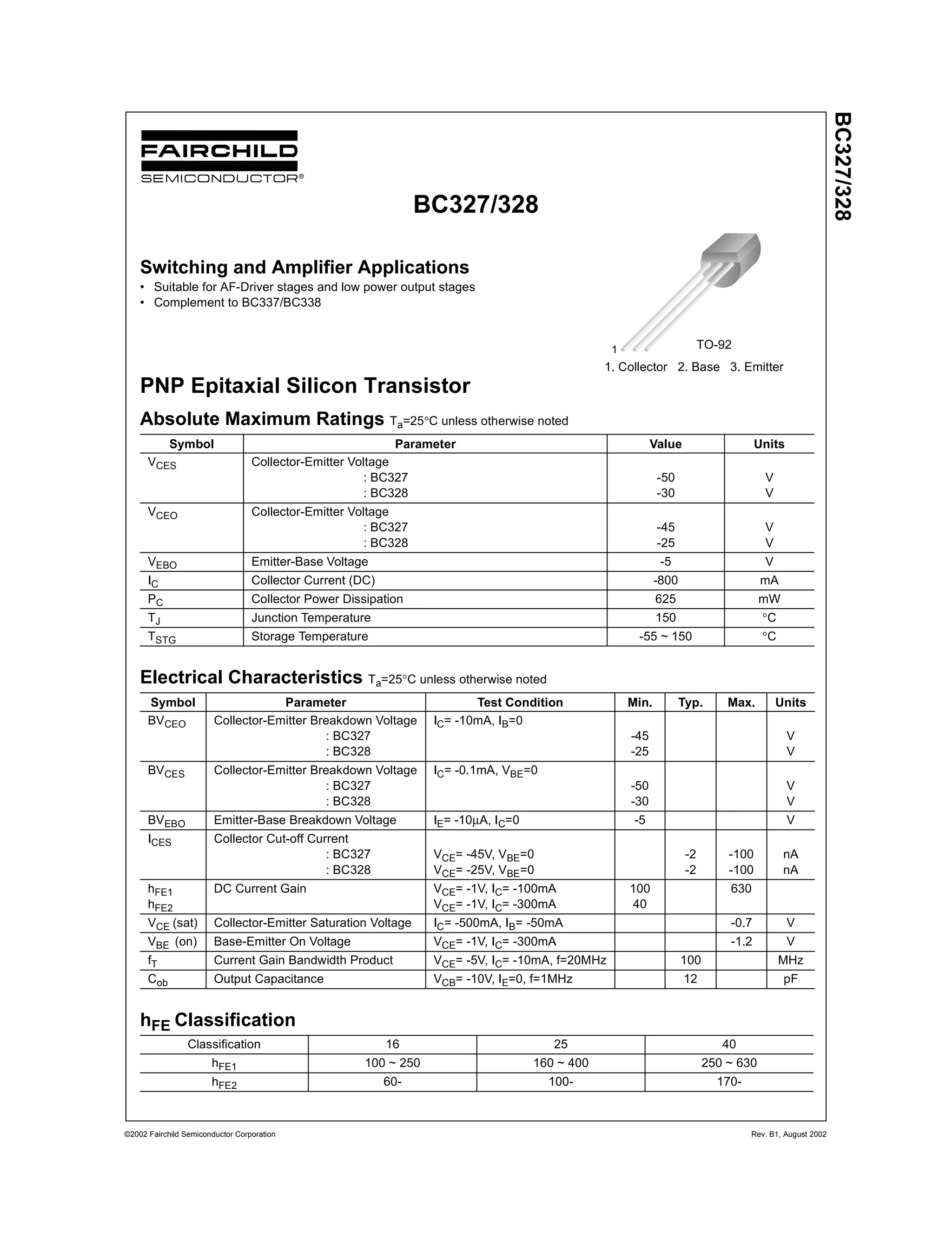 semiconductor Bc327 | PDF