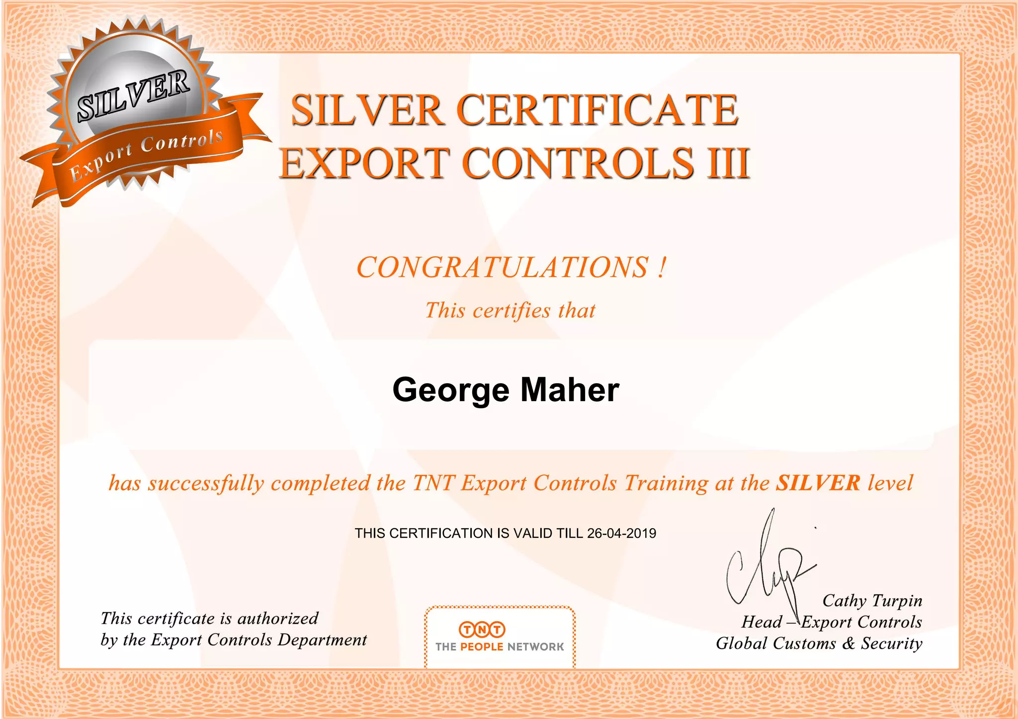 George Maher Mandatory Export Controls Awareness Training (EC3) | PDF ...