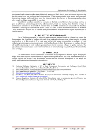 Information Technology in Rural India | PDF
