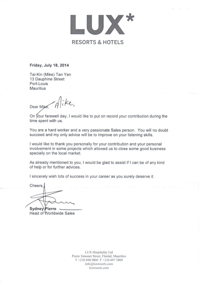 Tan Yan - LUX Resorts & Hotels Reference | PDF