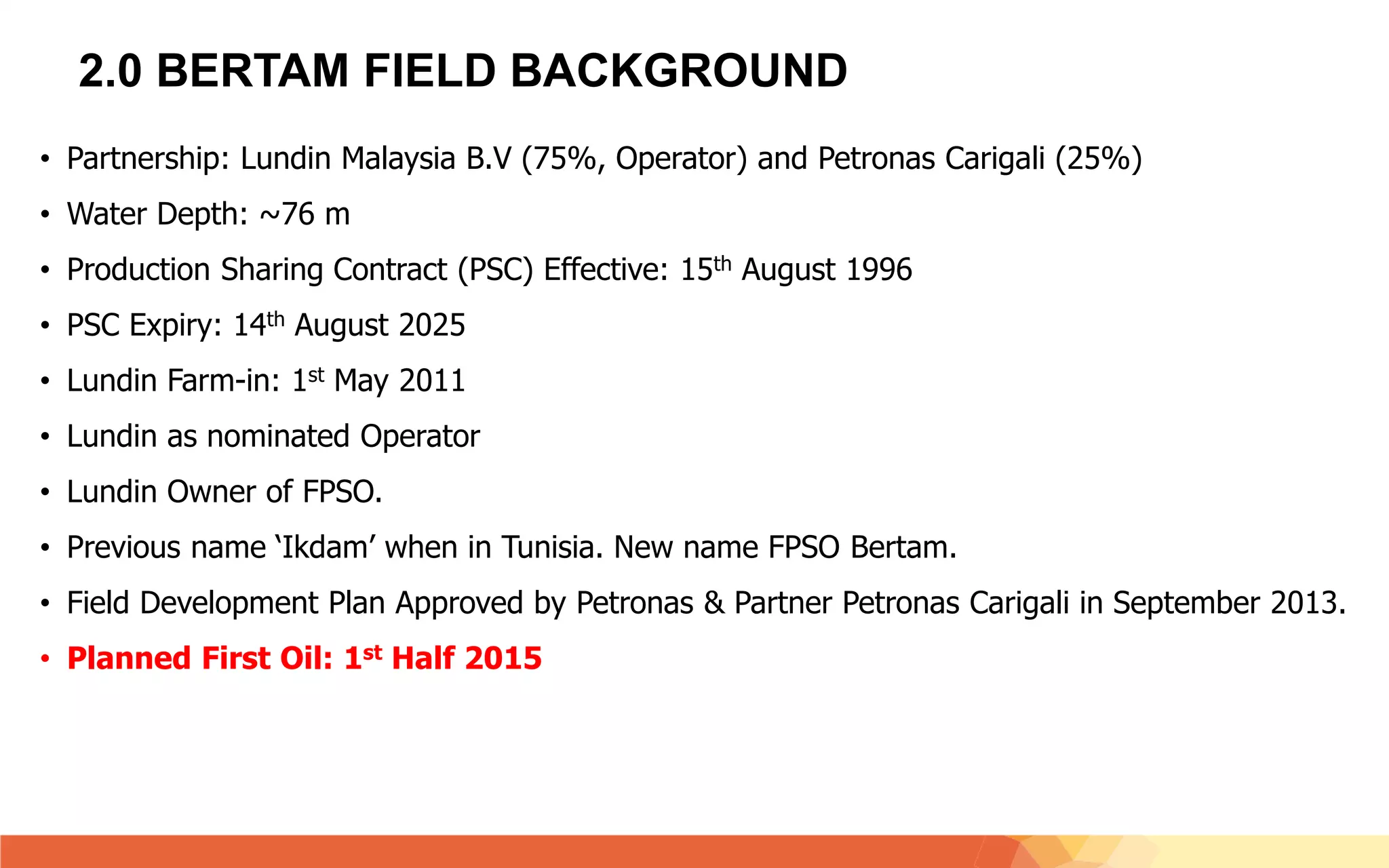 DOSH PTI Presentation for FPSO BERTAM LMBV (1) | PDF