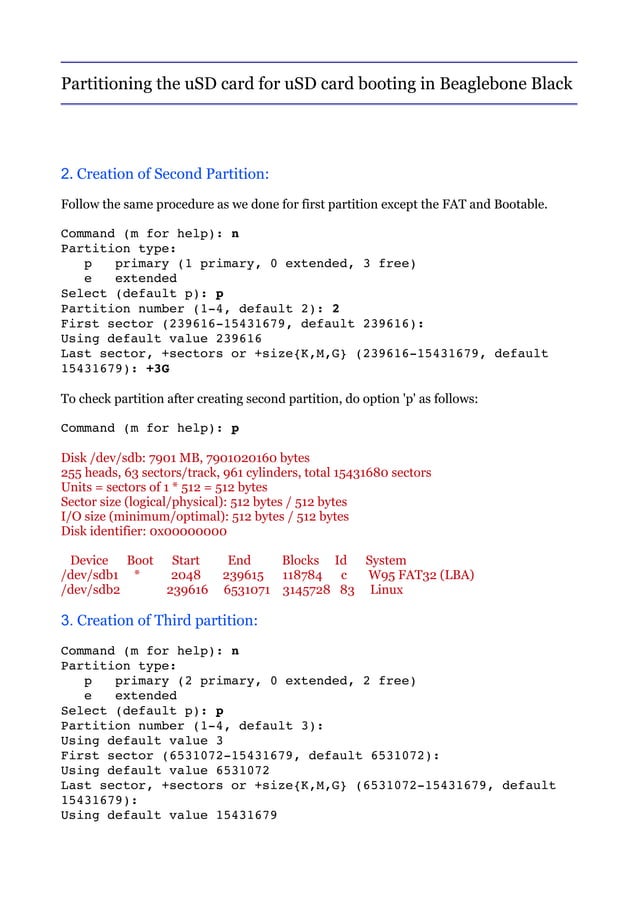 Partitioning_SDcard | PDF