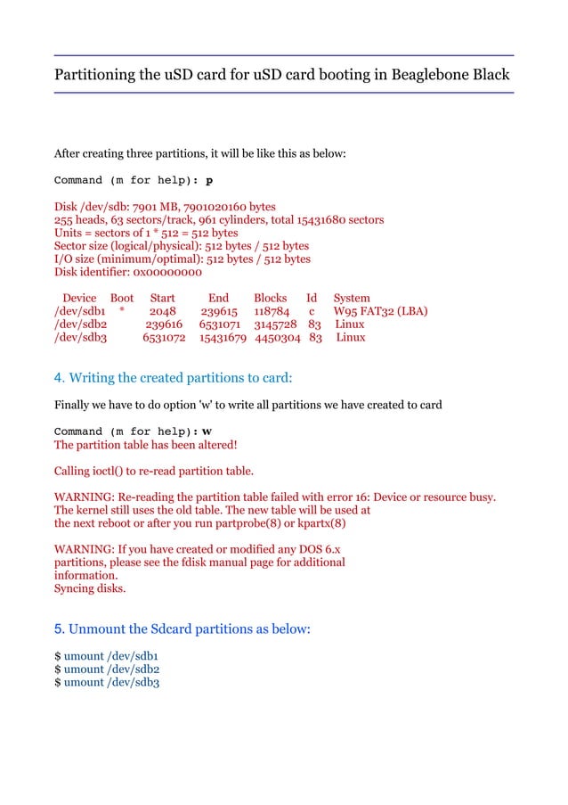 Partitioning_SDcard | PDF