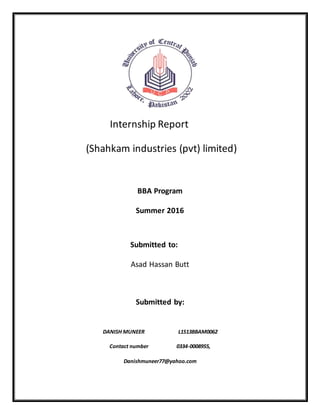 INTERNSHIP REPORT COMPLETE | DOCX