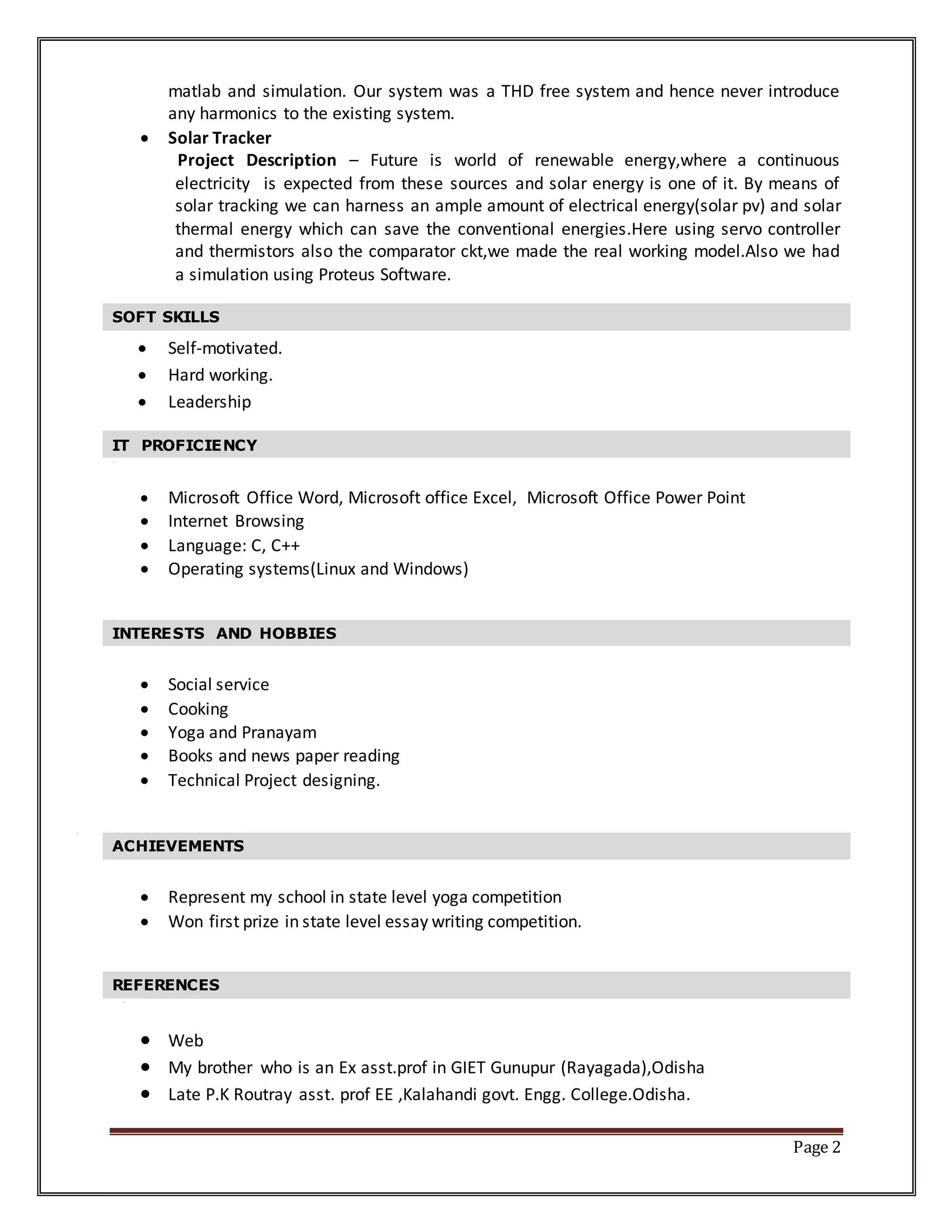 CV of Jangya dutta Subudhi | PDF