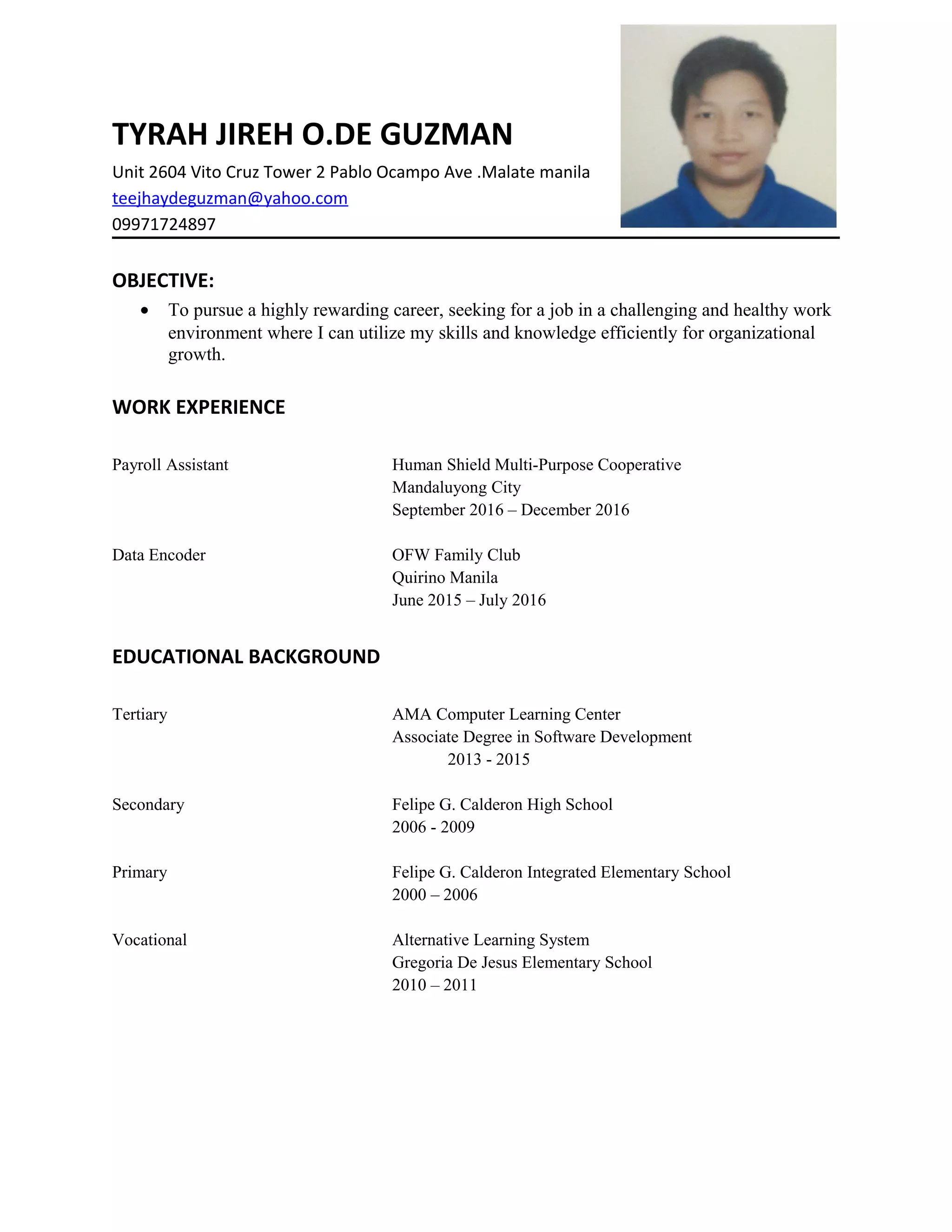 updated resume | DOC