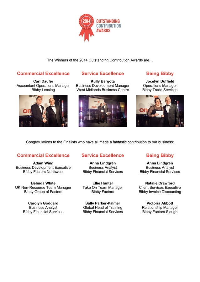 2014 OCA Finalists Summary | PDF