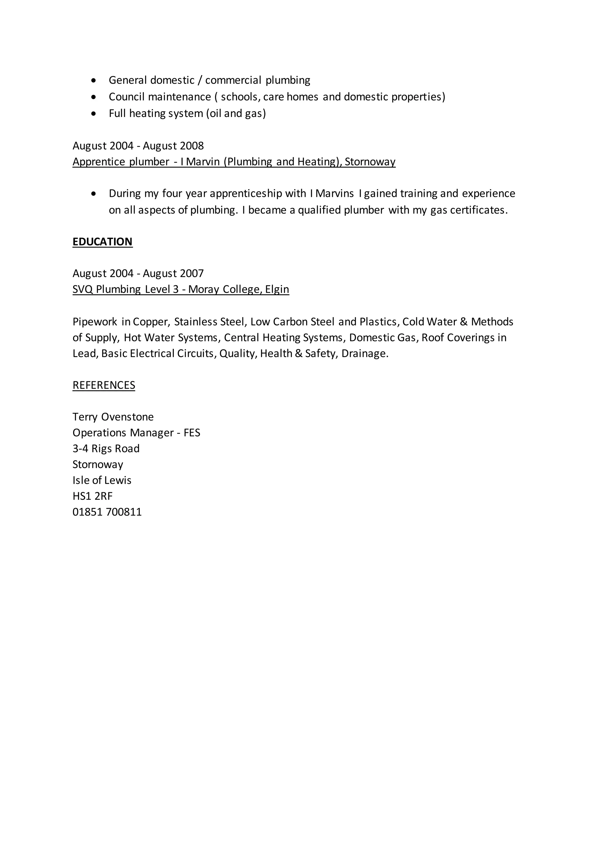 Garry Macleod CV 2015 | DOCX