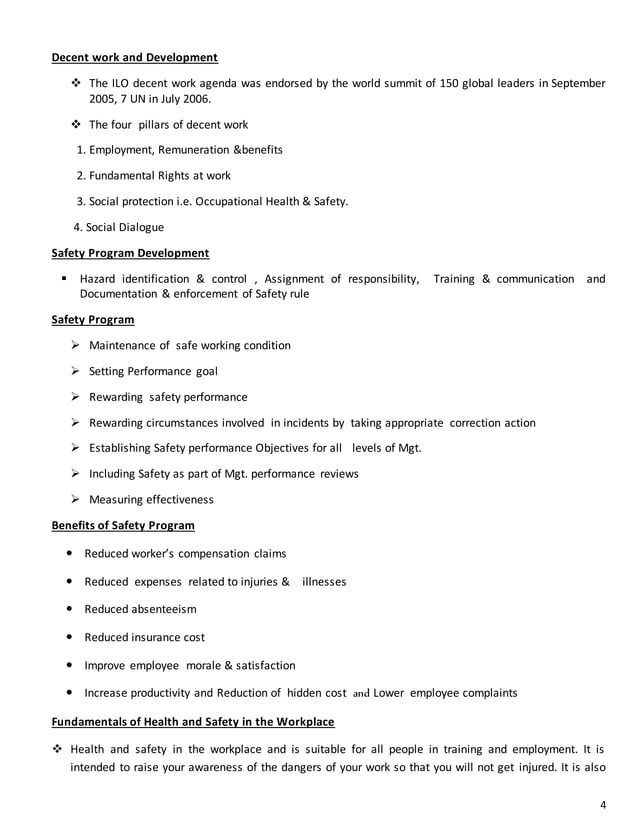 OHS Training Manual | DOCX | Medical Health