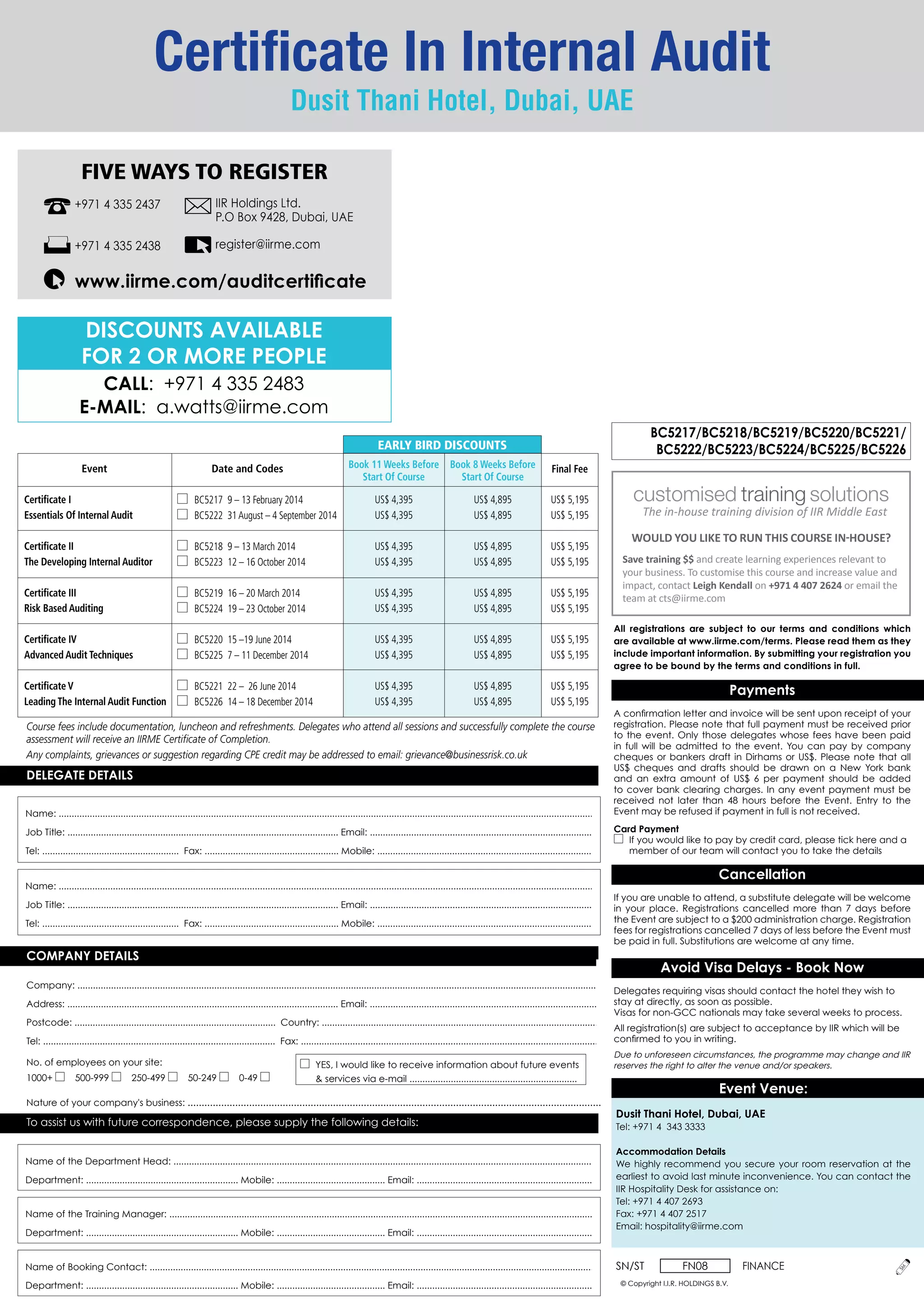 Certificate in Internal Audit | PDF