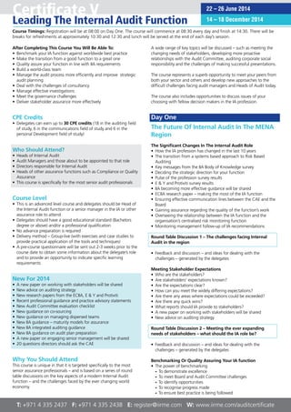 Certificate in Internal Audit | PDF