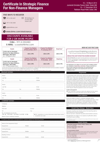 Certificate in Strategic Finance for Non-Finance Managers | PDF | Business Expos & Conferences ...