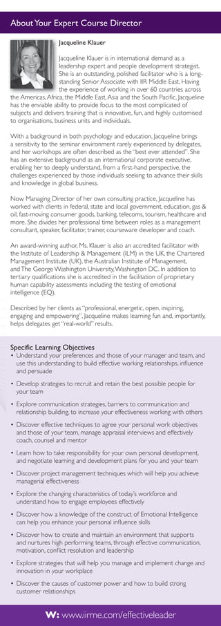 Certificate in Leadership Effectiveness for Managers | PDF