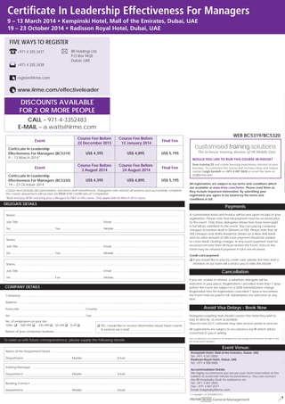 Certificate in Leadership Effectiveness for Managers | PDF