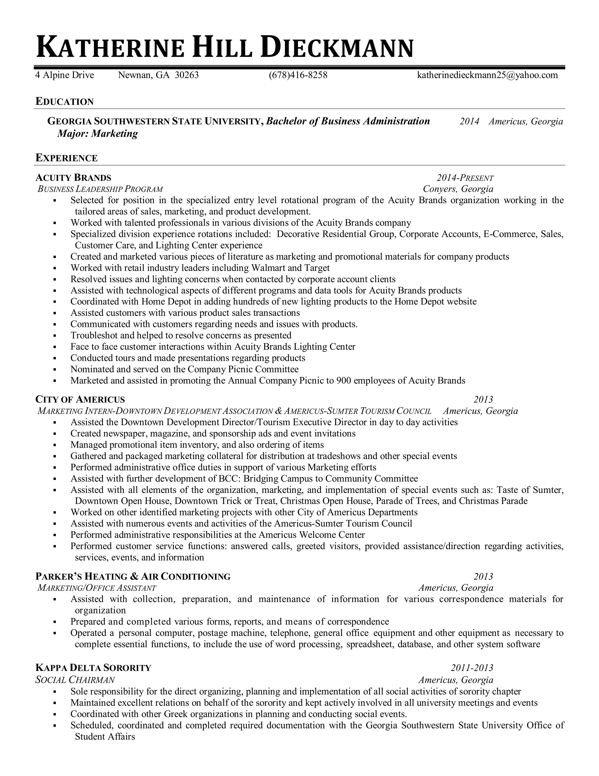 KATHERINE DIECKMANN RESUME 8.2015 pdf (1) (1) | PDF