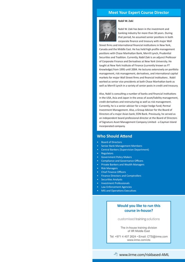 Risk Based Approach to Anti Money Laundering and Counter Terrorist ...