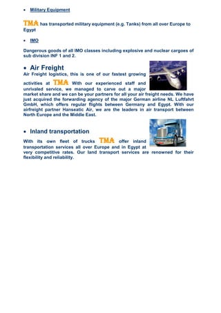 TMA INT. PROFILE | PDF