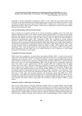 Challenges Faced By Small And Medium Enterprises In Raising Finance In