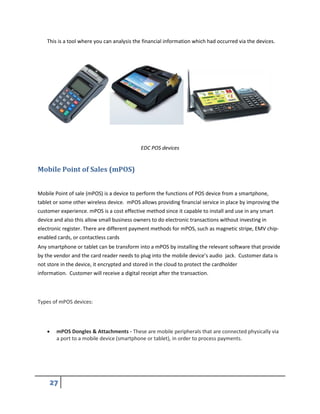 Report on ISO8583,EDCPOS vs mPOS and EMV vs Magnetic Strip Cards | PDF