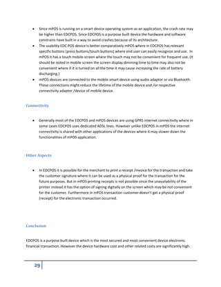 Report on ISO8583,EDCPOS vs mPOS and EMV vs Magnetic Strip Cards | PDF