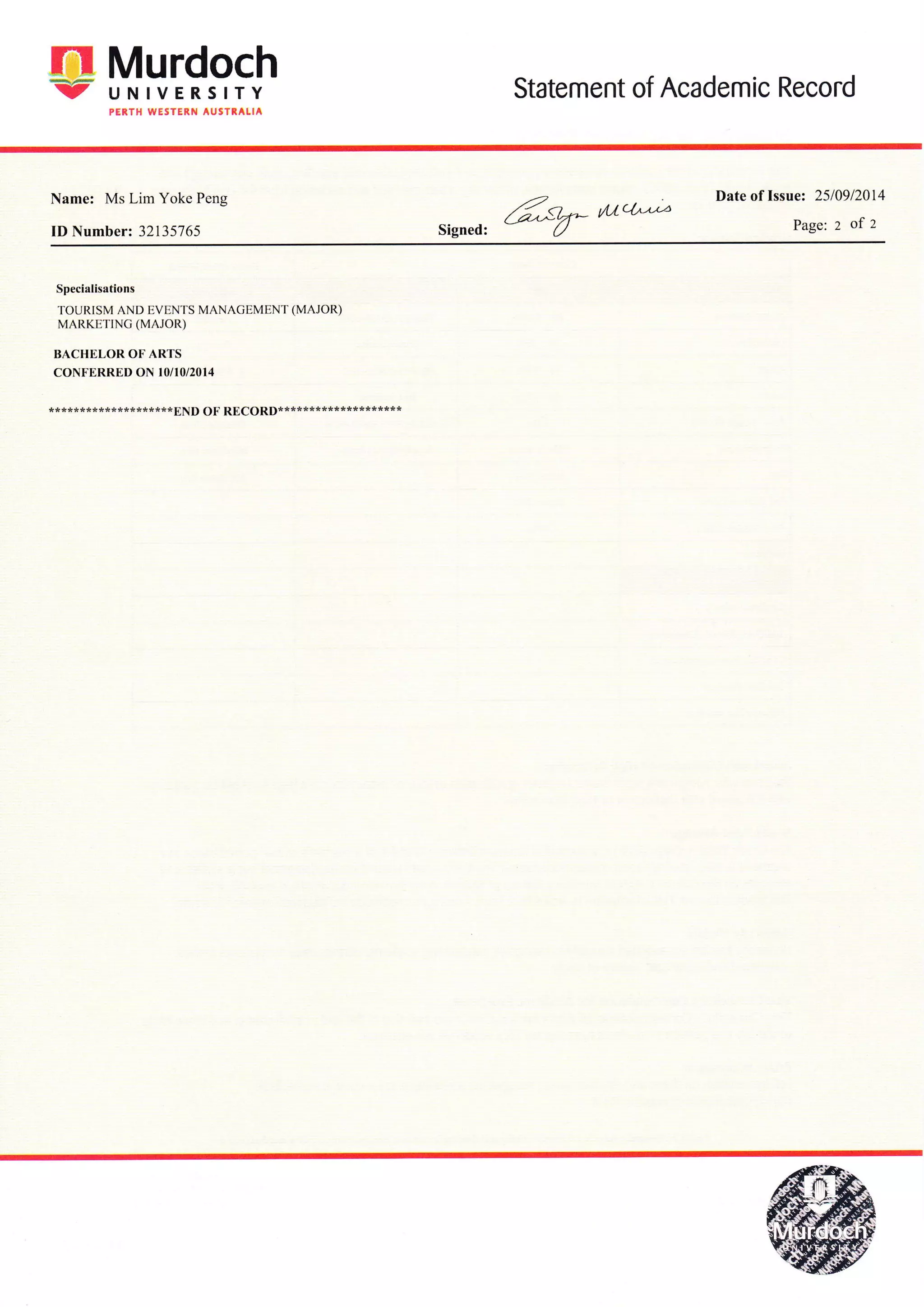 Murdoch University - Bachelor of Arts in Tourism and Event Management ...