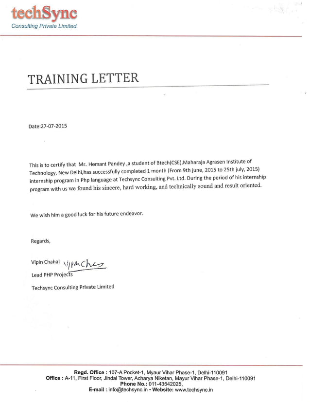 techsync_training letter | PDF