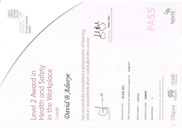 CIEH Level 2 | PDF